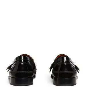 CHRISTIAN LOUBOUTIN No Penny Spikes Leather Loafers
