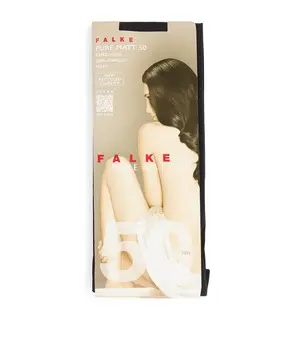 Falke Pure Matt 50 Knee-high Socks - Black