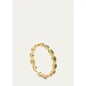SYDNEY EVAN 14k Yellow Gold Marquis Emerald Eternity Ring