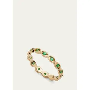 SYDNEY EVAN 14k Yellow Gold Marquis Emerald Eternity Ring