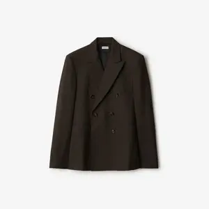 Burberry Wool Tailored Jacket Brown/black