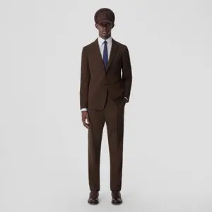 Burberry Wool Tailored Jacket Dark Umber