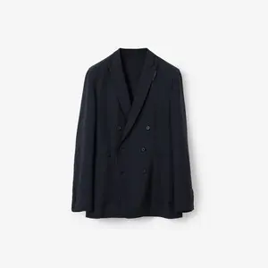 Burberry Wool Tailored Jacket Smoked Navy