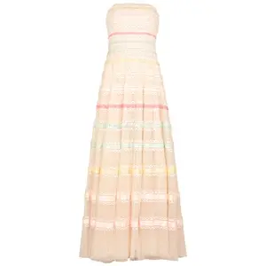 NEEDLE & THREAD Rainbow Embellished Strapless Tulle Gown 6