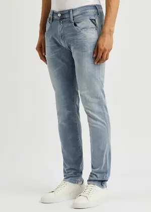 REPLAY Anbass Hyperflex Slim-leg Jeans