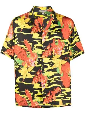 PHIPPS Floral-print Bowling Shirt