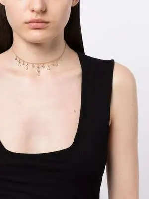 Jacquie Aiche 14kt Yellow Shaker Diamond Necklace