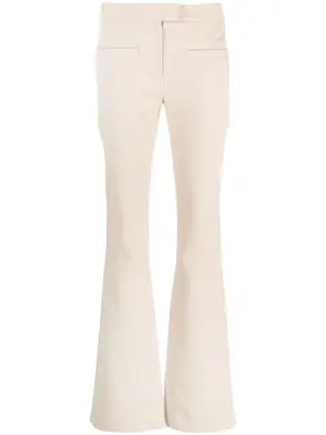 COURREGES Mid-rise Flared Trousers - Neutrals
