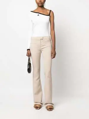 COURREGES Mid-rise Flared Trousers - Neutrals