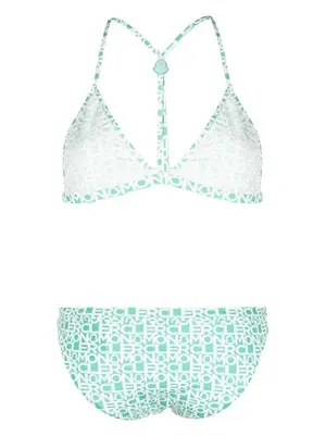 Moncler Logo-print Bikini - Green