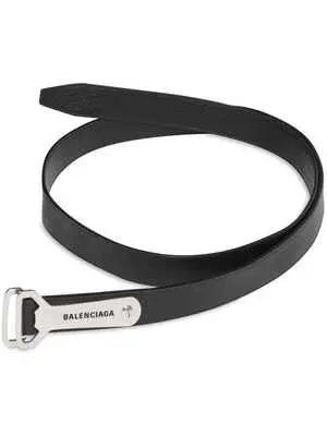 Balenciaga Engraved-logo Belt - Black