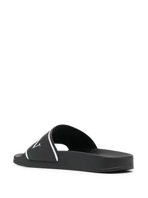 Philipp Plein Logo Print Slides - Black