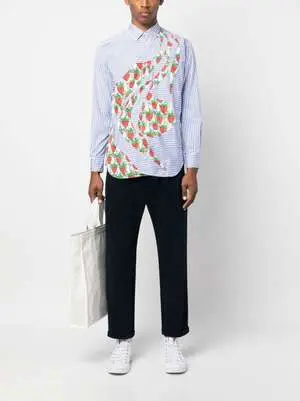 Comme Des Garçons Graphic-print Cotton Shirt