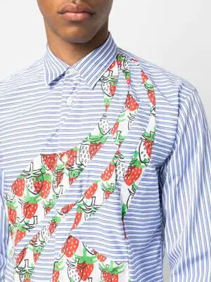 Comme Des Garçons Graphic-print Cotton Shirt
