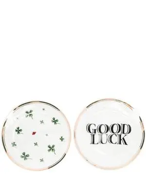 BITOSSI HOME Graphic-print Porcelain Plates - White