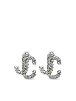 JIMMY CHOO Jc Crystal Stud Earrings - Silver