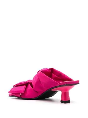 GANNI 60mm Bow-detail Sandals - Pink