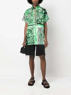 Red Valentino Botanical-print Silk Blouse