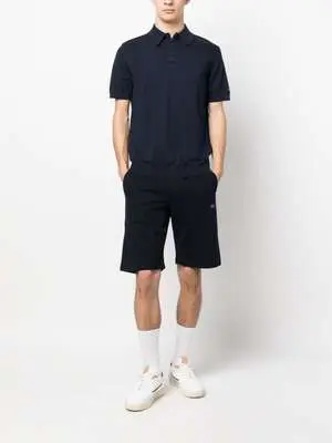 Paul & Shark Logo-patch Cotton Polo Shirt - Blue