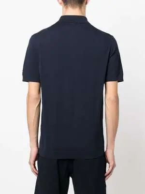 Paul & Shark Logo-patch Cotton Polo Shirt - Blue
