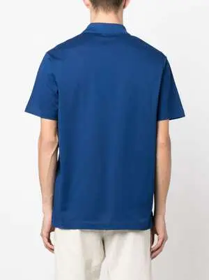Paul & Shark Logo-patch Organic-cotton Polo Shirt - Blue