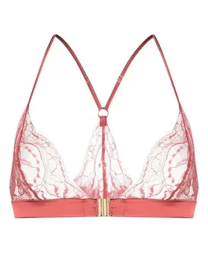 FLEUR OF ENGLAND Sienna Boudoir Chantilly-lace Bra - Pink