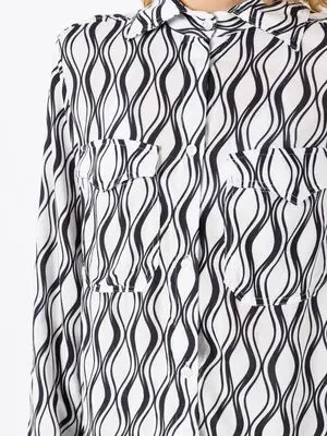 AMIR SLAMA Wave-print Shirt