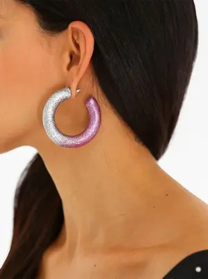 JULIETTA Ombré Glitter Hoop Earrings