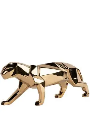 LLADRO Pantera Porcelain Decorative Sculpture - Gold