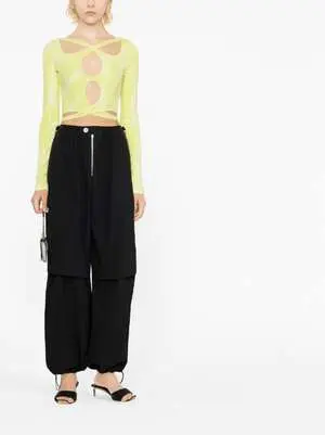 DION LEE Cut-out Long-sleeve Top