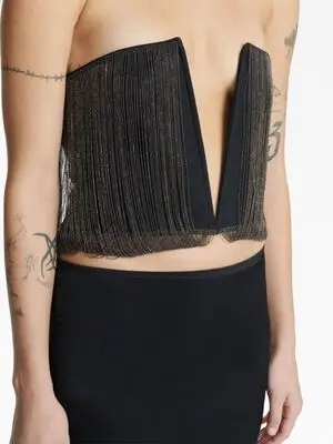 DION LEE Beaded Plunge Tank Top