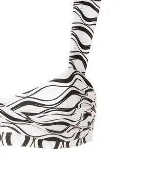 AMIR SLAMA Wave-print Tanga Bikini Set