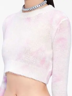 MAISON MARGIELA Tie-dye Cropped Jumper