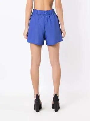 AMIR SLAMA Belted Short Shorts - Blue