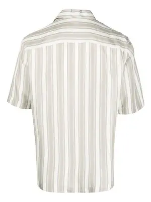 Corneliani Stripe-print Short-sleeved Shirt