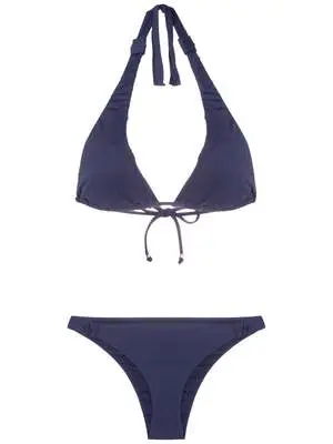 AMIR SLAMA Halterneck Bikini Set - Blue