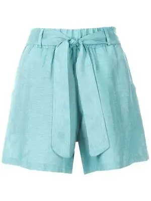 AMIR SLAMA Belted Short Shorts - Blue
