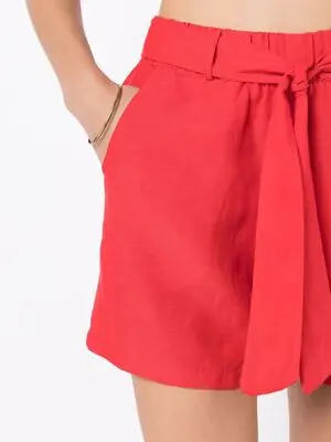 AMIR SLAMA Belted Short Shorts - Red