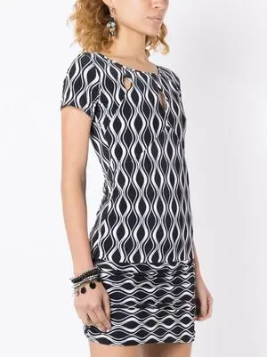 AMIR SLAMA Wave-print T-shirt