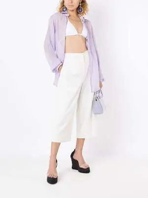 AMIR SLAMA Sheer Crinkled Silk Shirt