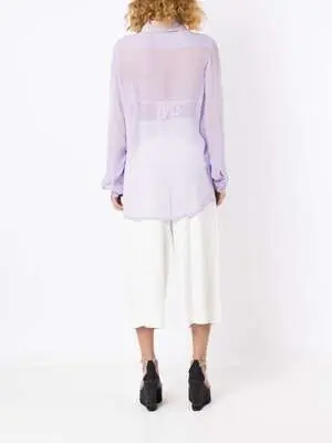 AMIR SLAMA Sheer Crinkled Silk Shirt