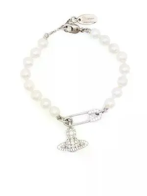 VIVIENNE WESTWOOD Orb-detail Bead Bracelet - Neutrals