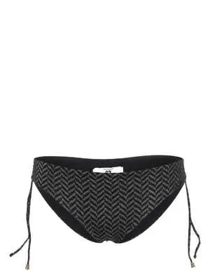 TWINSET Herringbone Pattern Tie-fastening Bikini Bottoms