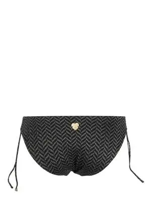 TWINSET Herringbone Pattern Tie-fastening Bikini Bottoms