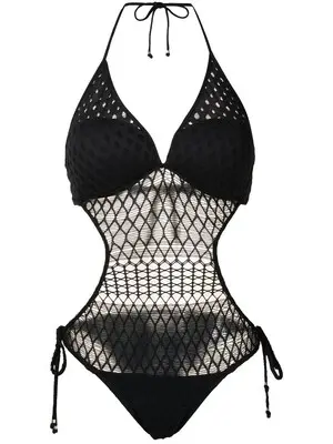 AMIR SLAMA Cut-out Mesh Swimsuit