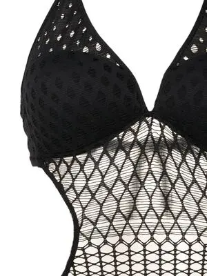 AMIR SLAMA Cut-out Mesh Swimsuit