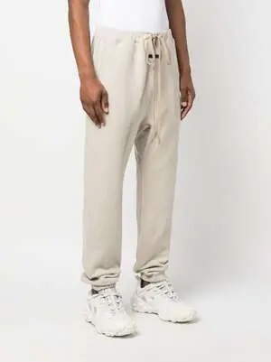 Fear Of God Logo-patch Cotton Track Pants - Neutrals
