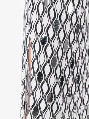 AMIR SLAMA Wave-print Maxi Skirt