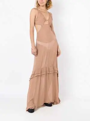 AMIR SLAMA Cut-out Maxi Dress