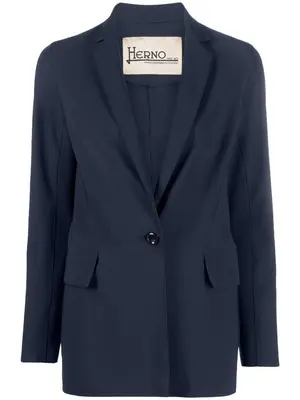 Herno Single-breasted Button-fastening Blazer - Blue